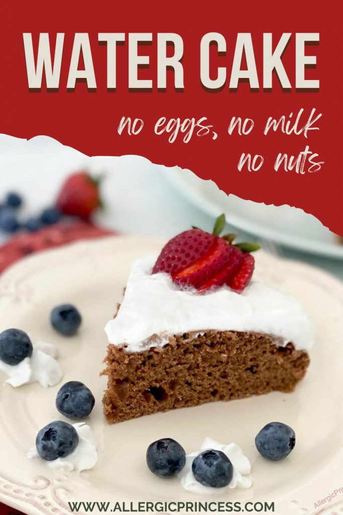 WATER CAKE: NO EGGS, NO MILK - ALLERGIC PRINCESS